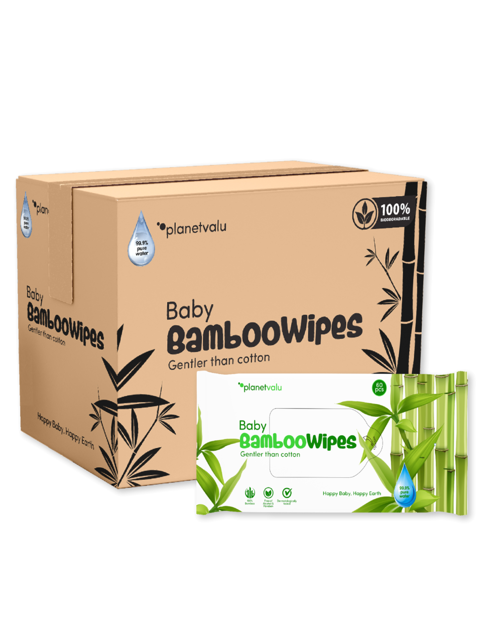 Baby Water Wipes – Bamboo – 720 wipes
